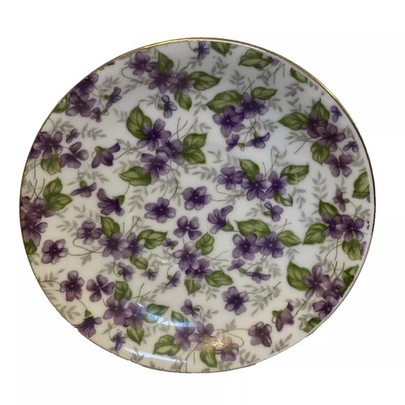 Inarco | Kitchen | China Saucer Violets With Gold Trim Replacement ...